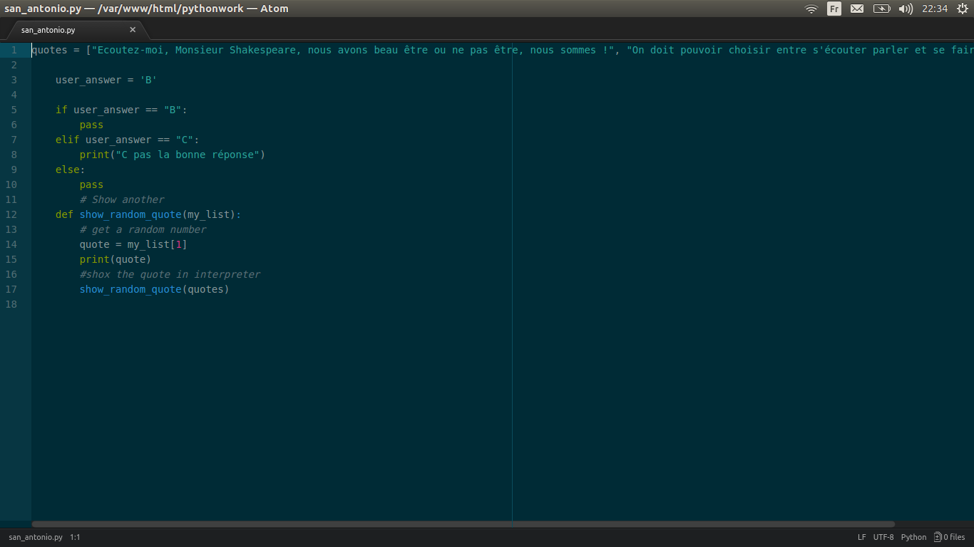 [Résolu] Problème affichage dans la console - Débutant Python par destyphil - page 1 ...